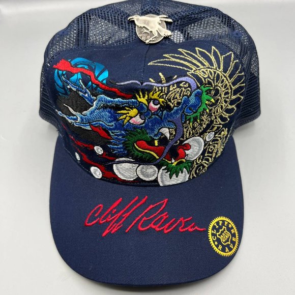 Cliff Raven | Accessories | Vintage Cliff Raven Hat Navy Ed Hardy ...